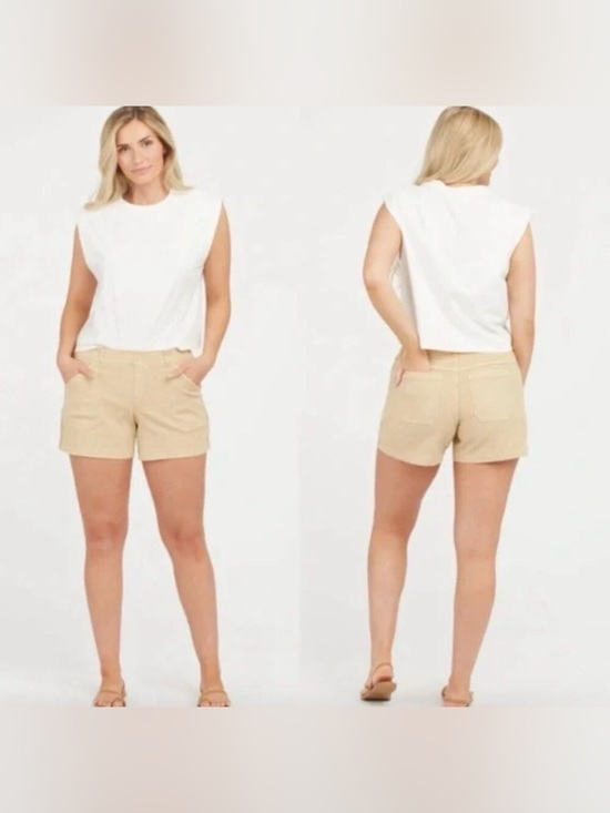 SPANX | Shorts | Spanx Pullon Light Khaki Shorts Size X Like New | Poshmark